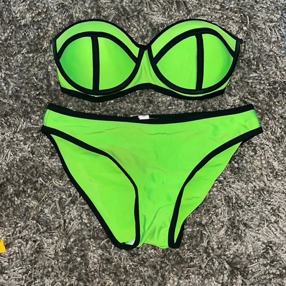 Swim | Neon Green Bathing Suit | Poshmark